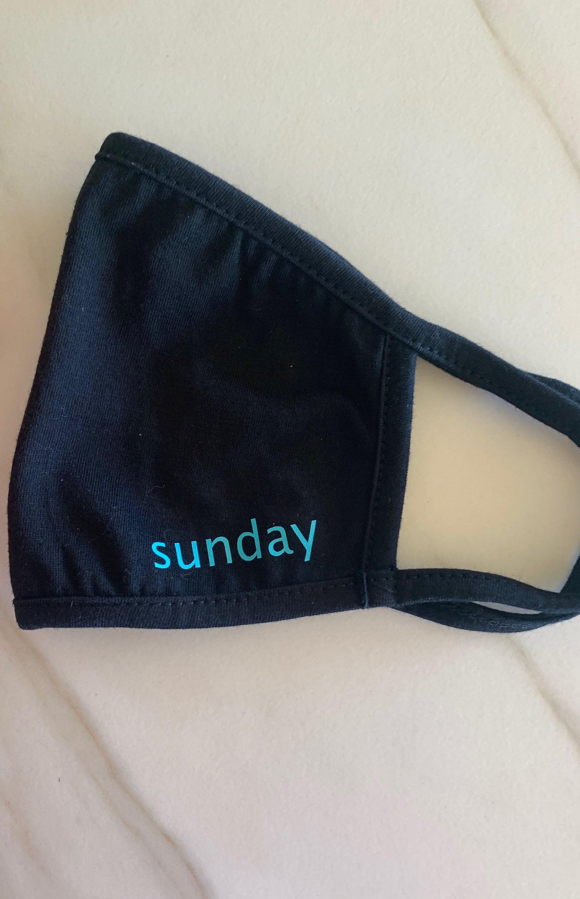 Blue Small Days of the Week Mask Set- Cotton Poly Blend-around the Ears ...