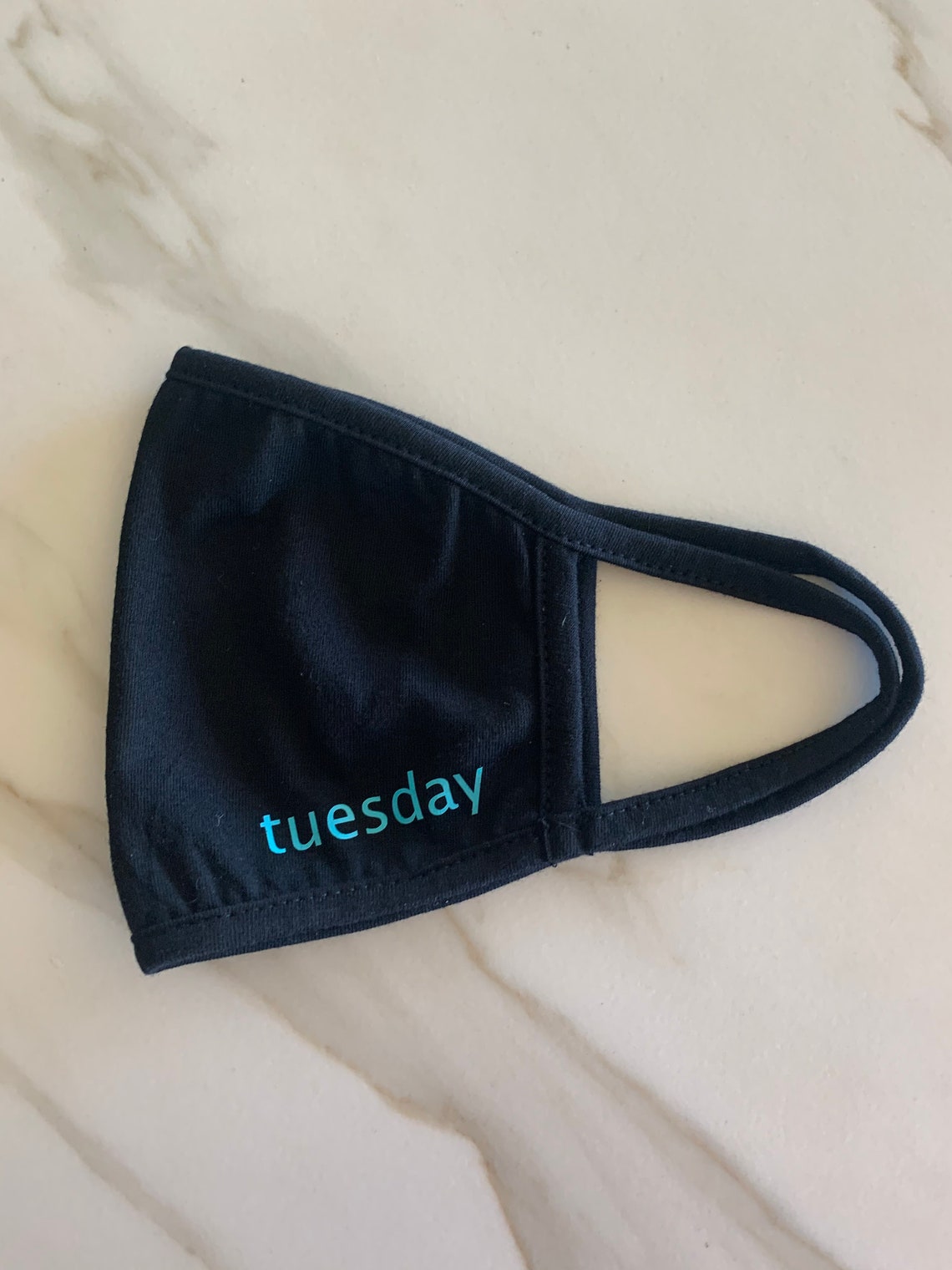 Blue Small Days of the Week Mask Set- Cotton Poly Blend-around the Ears ...