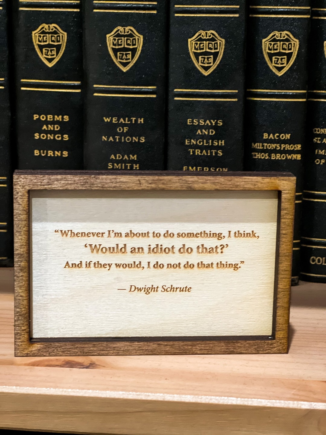 Small Dwight Schrute Quote Framed Sign - (3" X 4.5") - Etsy