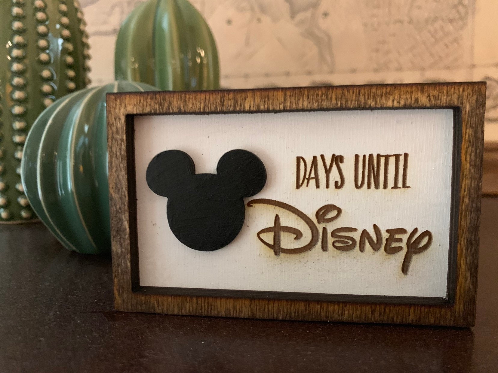 Small Countdown to Disney Framed Sign 3 X 4.5 - Etsy