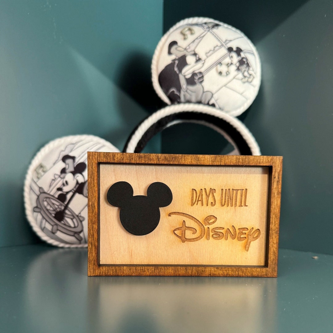 Small Countdown to Disney Framed Sign - (3" X 4.5") - Etsy
