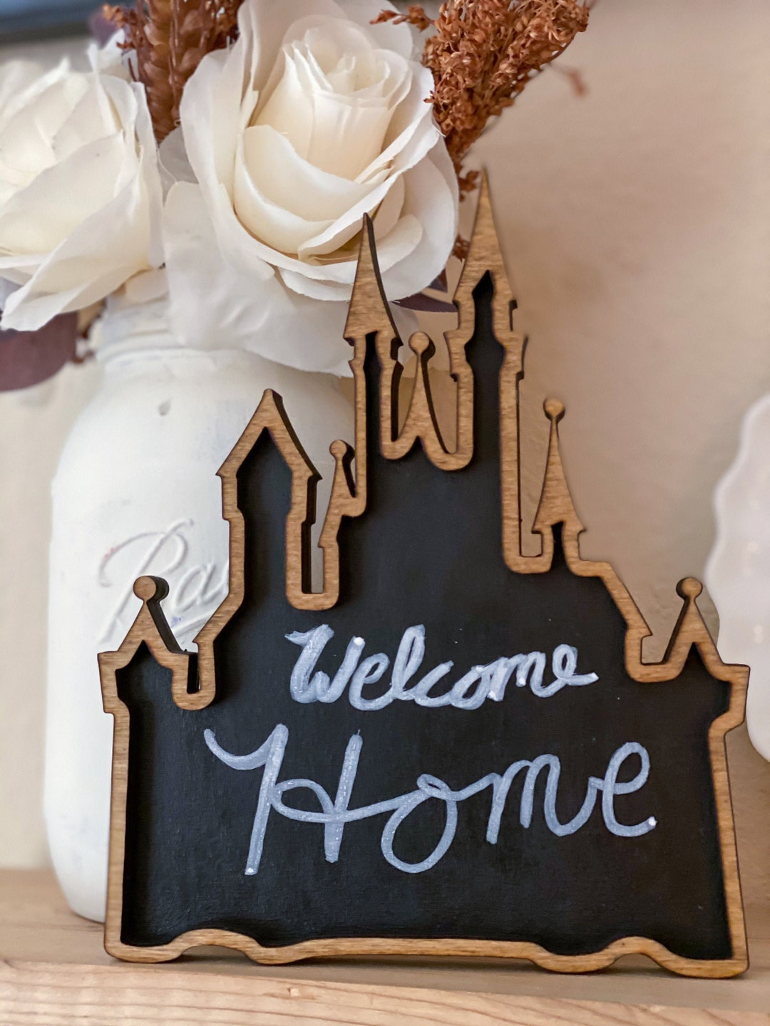 Wood Framed Castle Chalkboard Sign - Etsy