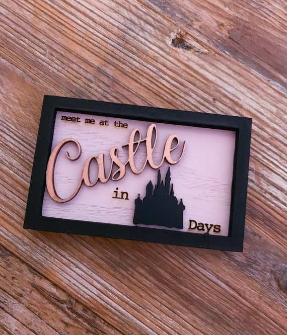 Small Countdown to Disney Castle Framed Sign 3 X - Etsy