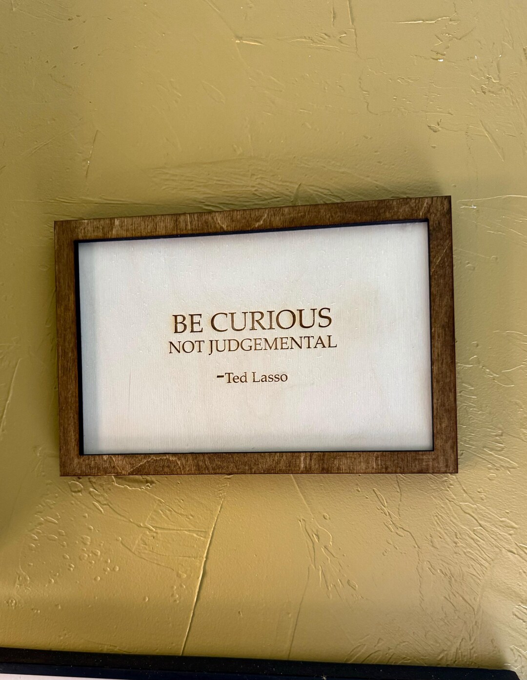 Large Be Curious Quote Framed Sign - (7” X 10") - Etsy