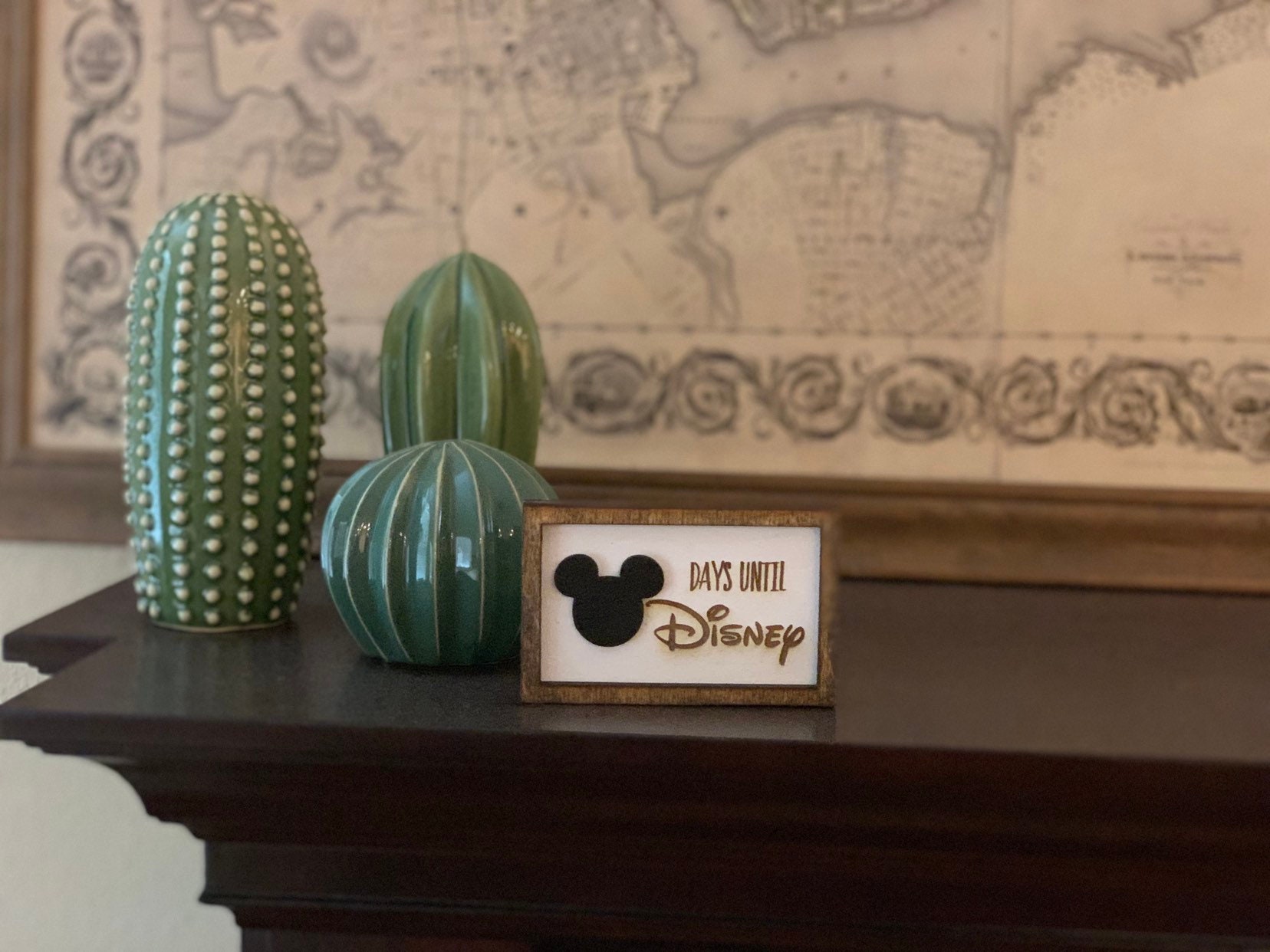 Small Countdown to Disney Framed Sign 3 X 4.5 - Etsy