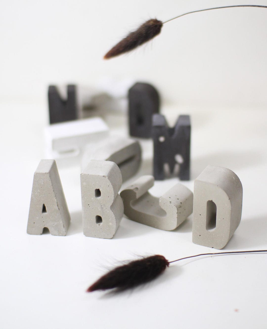 Standing Concrete Letters, A-Z, ABC, Approx. 5 Cm High, Craft Supplies ...