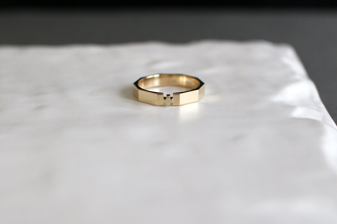 Decagon Rosary Ring II 4.0 14k 18k Solid Gold Catholic Ring - Etsy