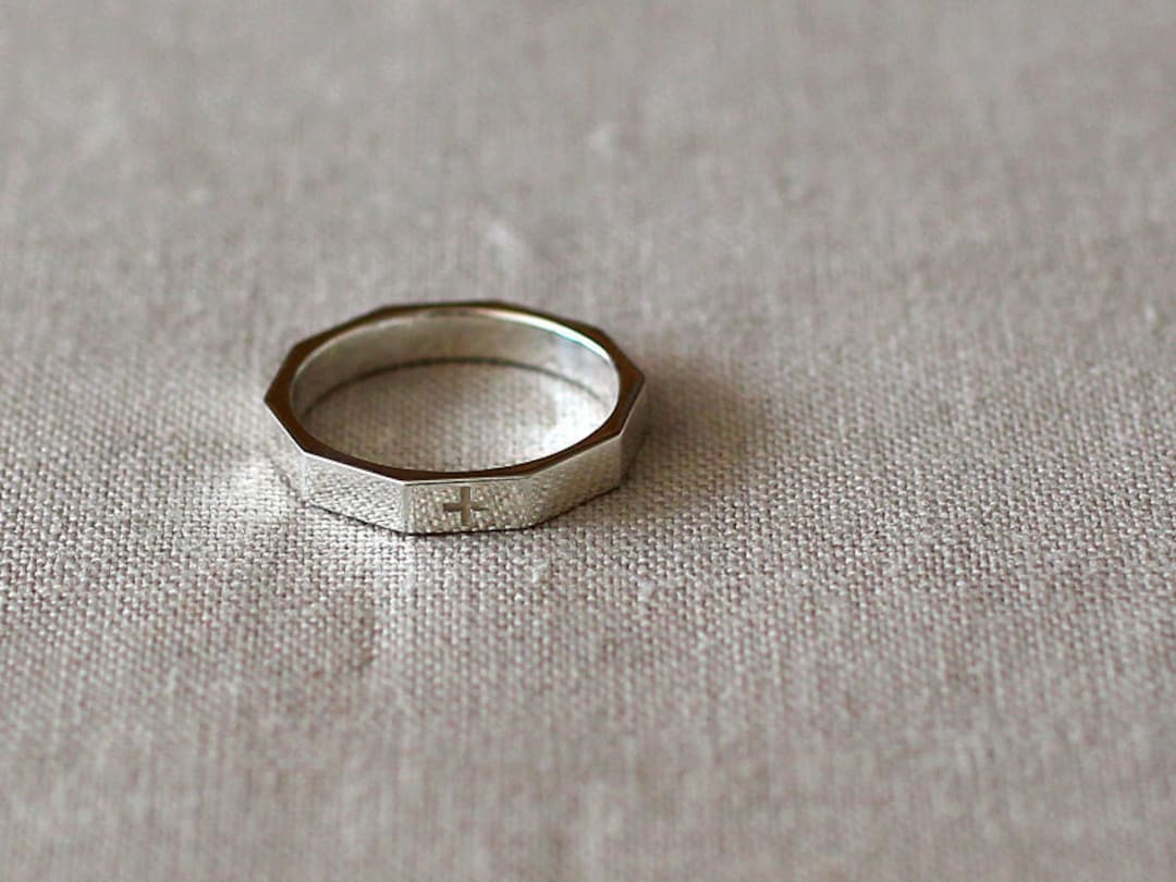 Decagon Rosary Ring III 3.2 14k 18k Solid Gold Catholic Ring - Etsy