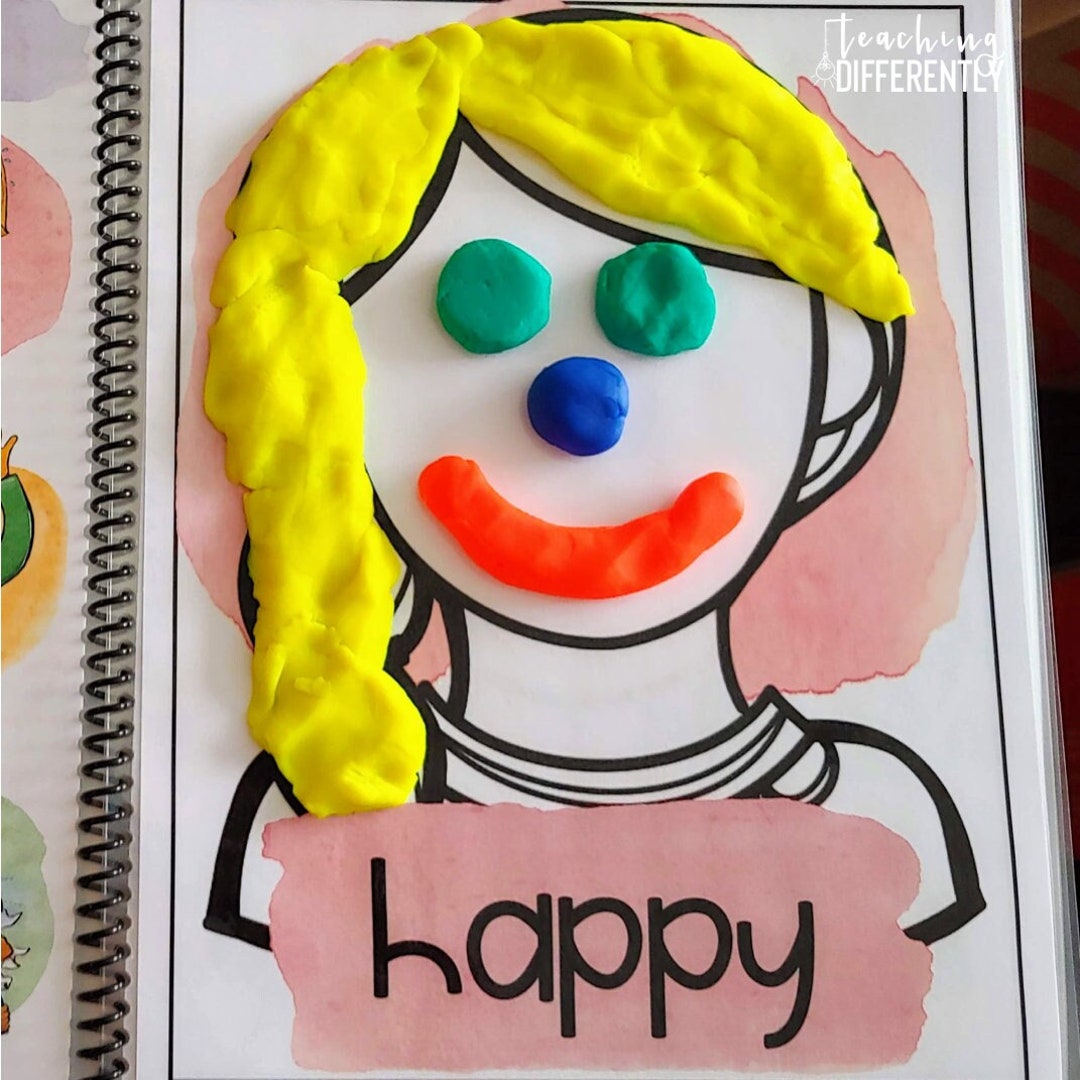 Emotions Play Dough Books Printables, Calm Down Corner, Calm Down Kit ...