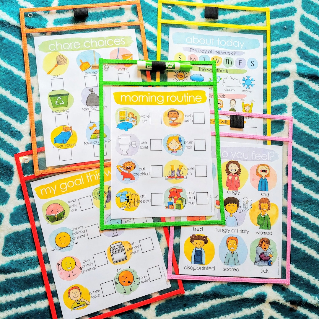 Home Visuals Kit, Visual Schedule, Chore Chart, Calendar Printable - Etsy