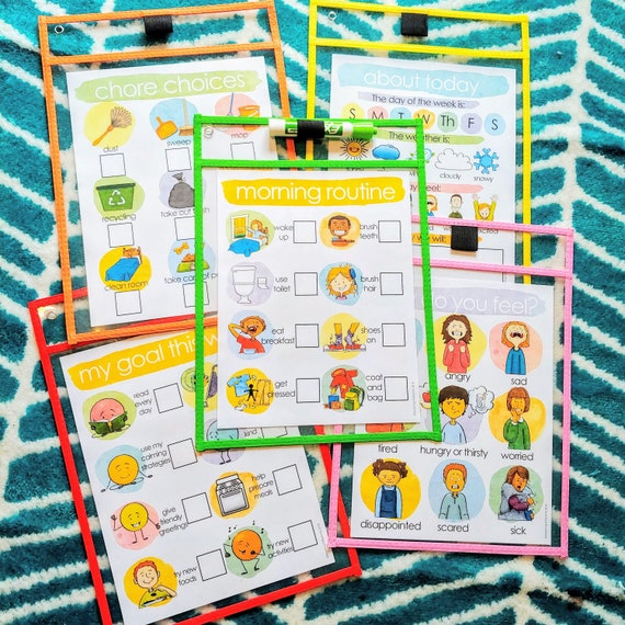 Home Visuals Kit Visual Schedule Chore Chart Calendar | Etsy