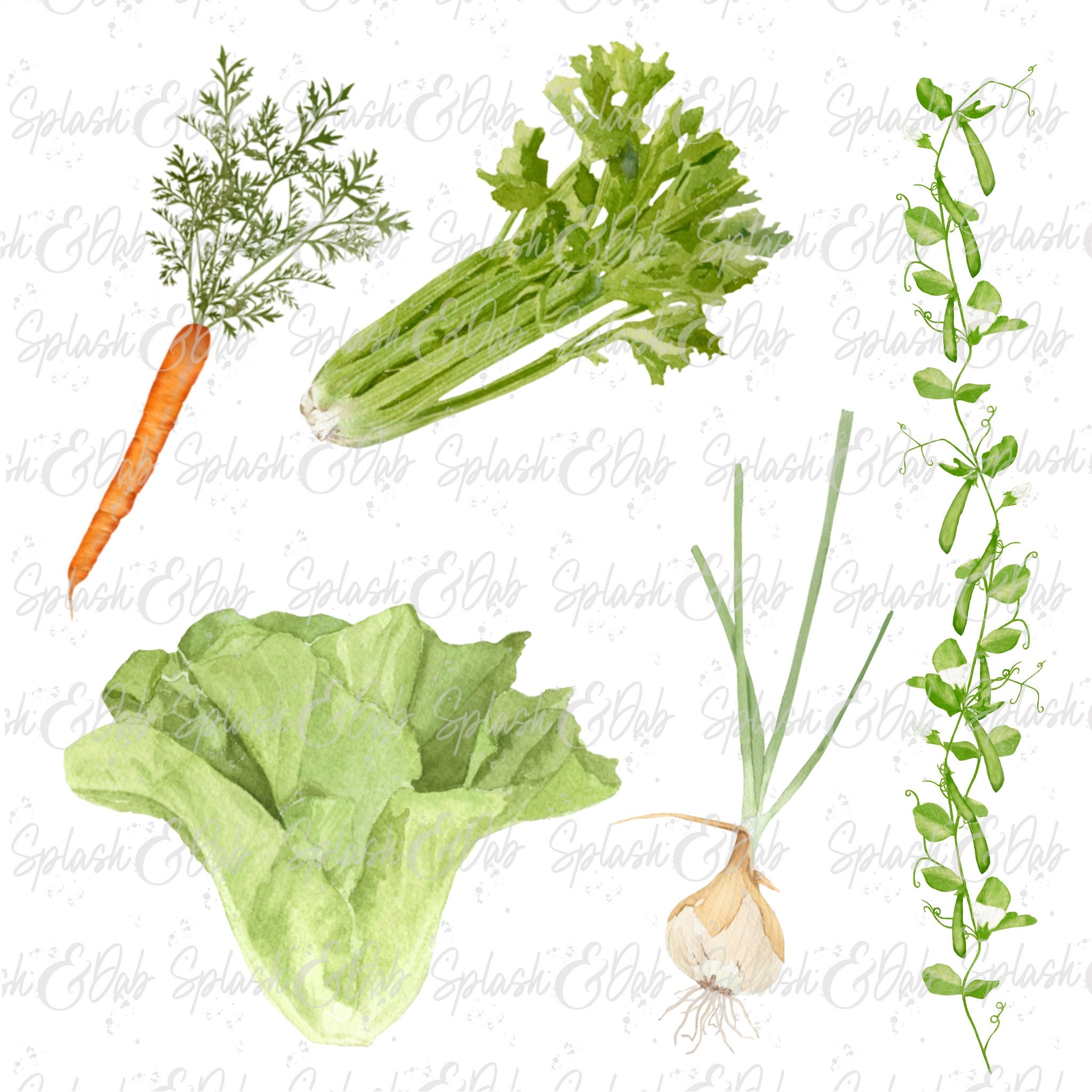 Watercolor Garden Clipart Vegetable Clipart Garden Boots - Etsy