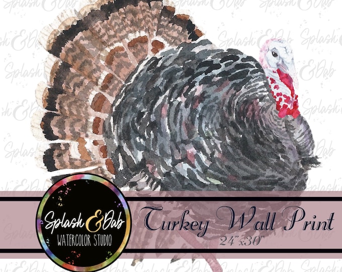 Fall Watercolor Clipart,turkey Watercolor, Thanksgiving Watercolor Clip ...