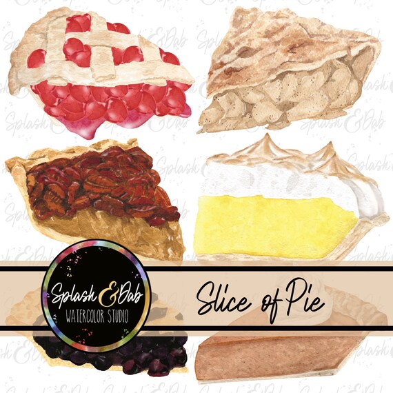Watercolor Clipart Pie Clipartwatercolor Pie Pumpkin Pie - Etsy