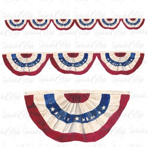 4th of July Watercolor Clipart Patriotic Clipart USA - Etsy