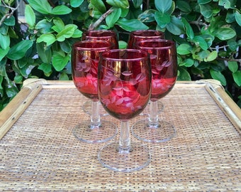 Cranberry glass | Etsy