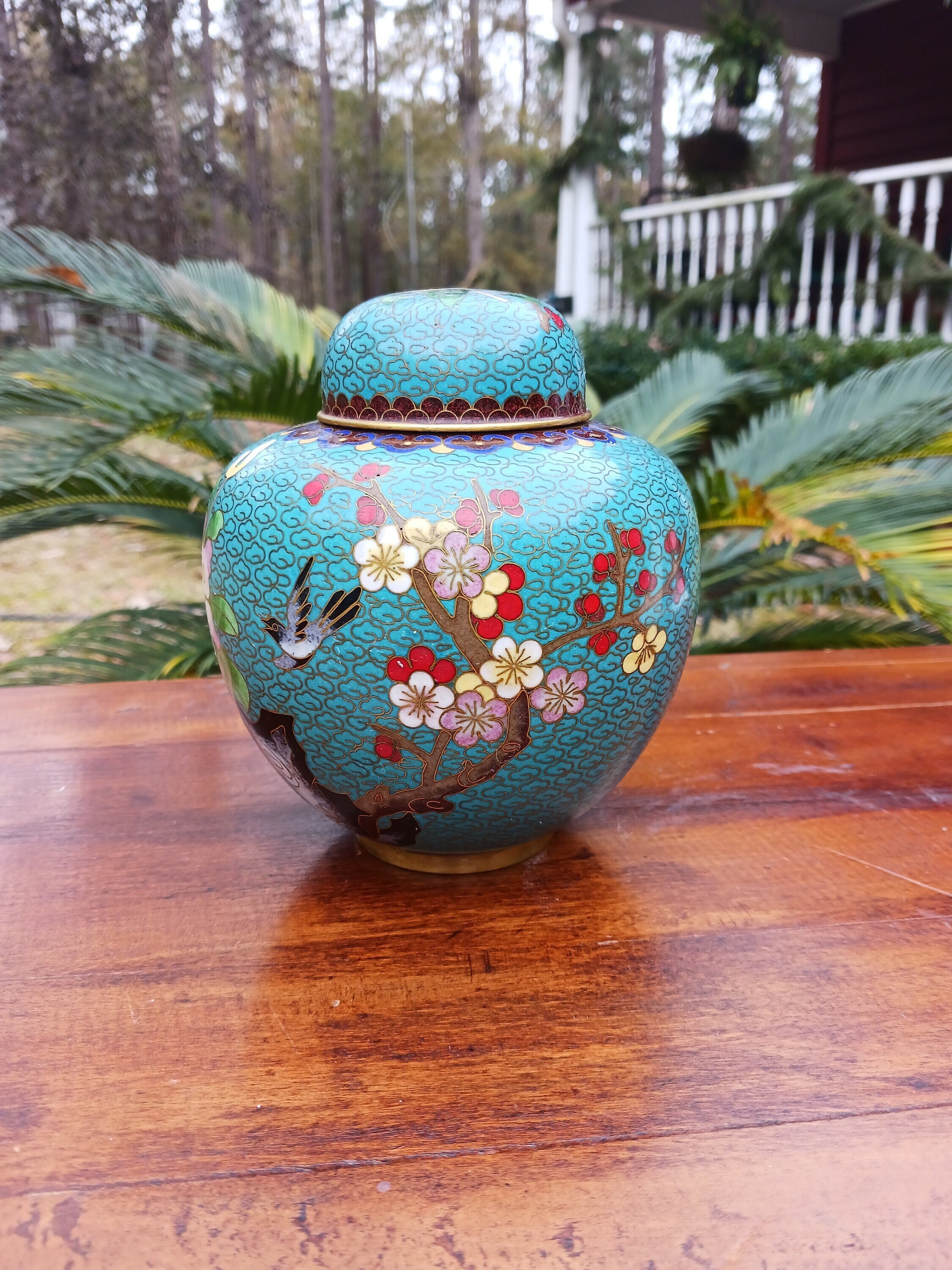 Cloisonne Enameled Chinese Ginger Jar - Etsy