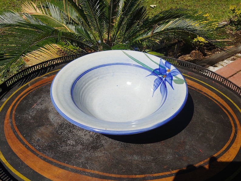 Beautiful Large Pottery Bowl Signed by Jay | Etsy