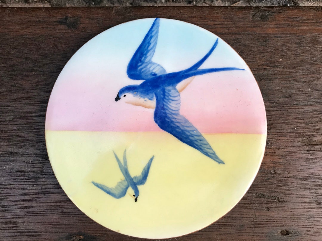 Pre WW II, Japanese Trivet With Hand Painted Swallows Marked Made in ...