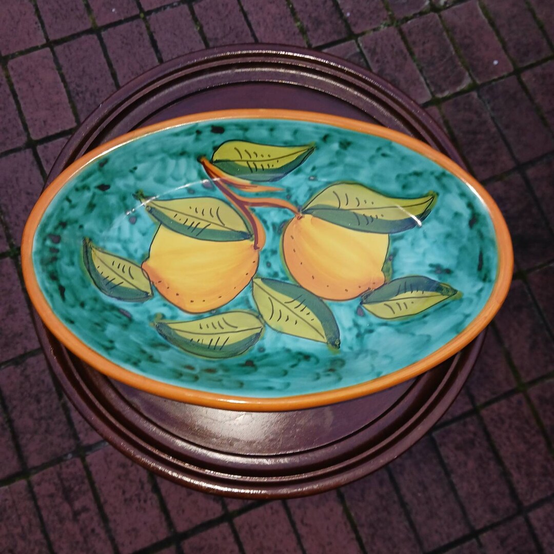 Lovely Made in Italy Oval Hand Painted Platter or Shallow Bowl - Etsy