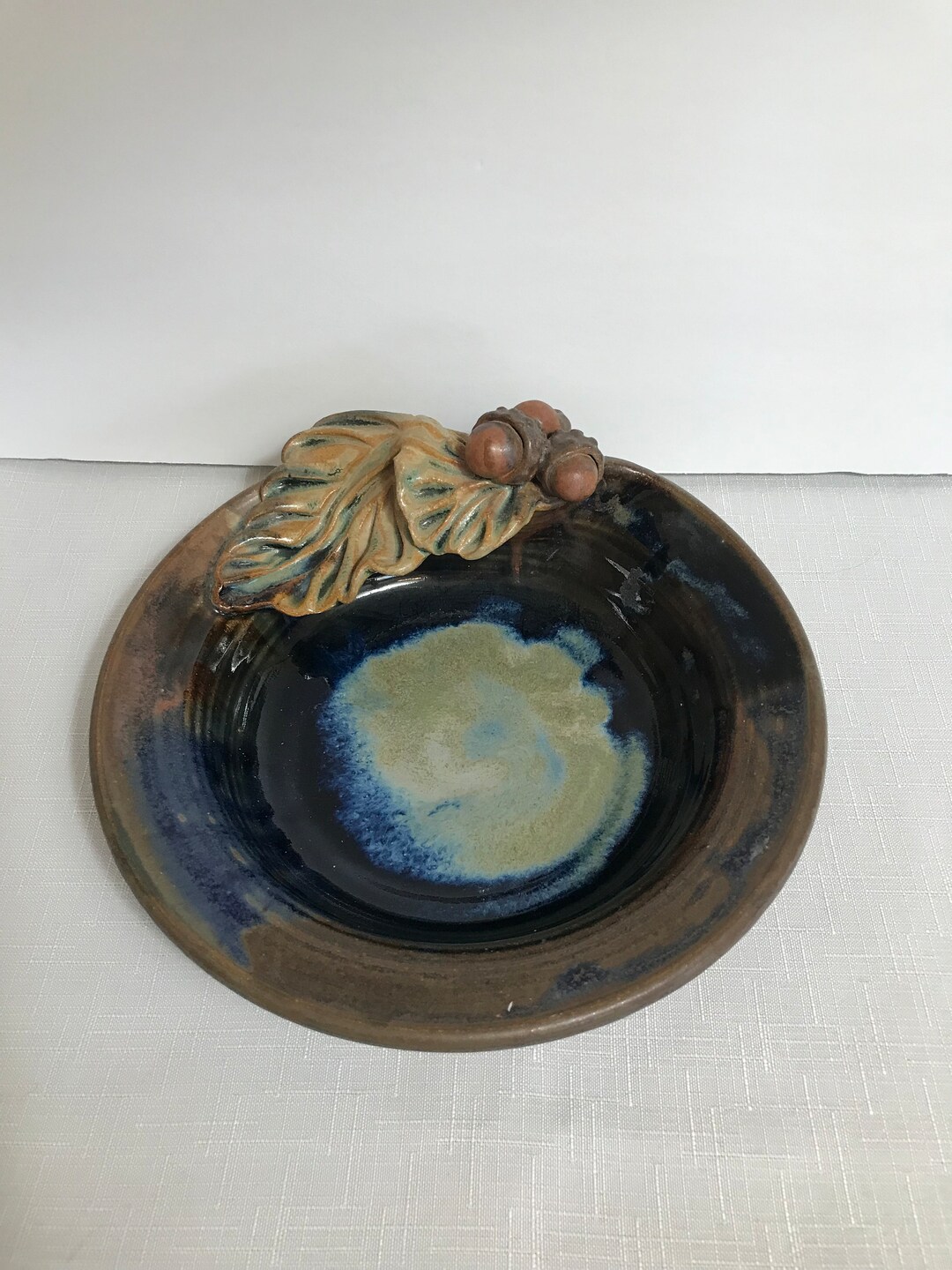 Handsome Handmade Acorn and Oak Leaf Art Pottery Bowl - Etsy