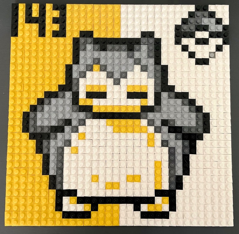 Snorlax Mosaic 1x1 Tiles Pixel Art - Etsy