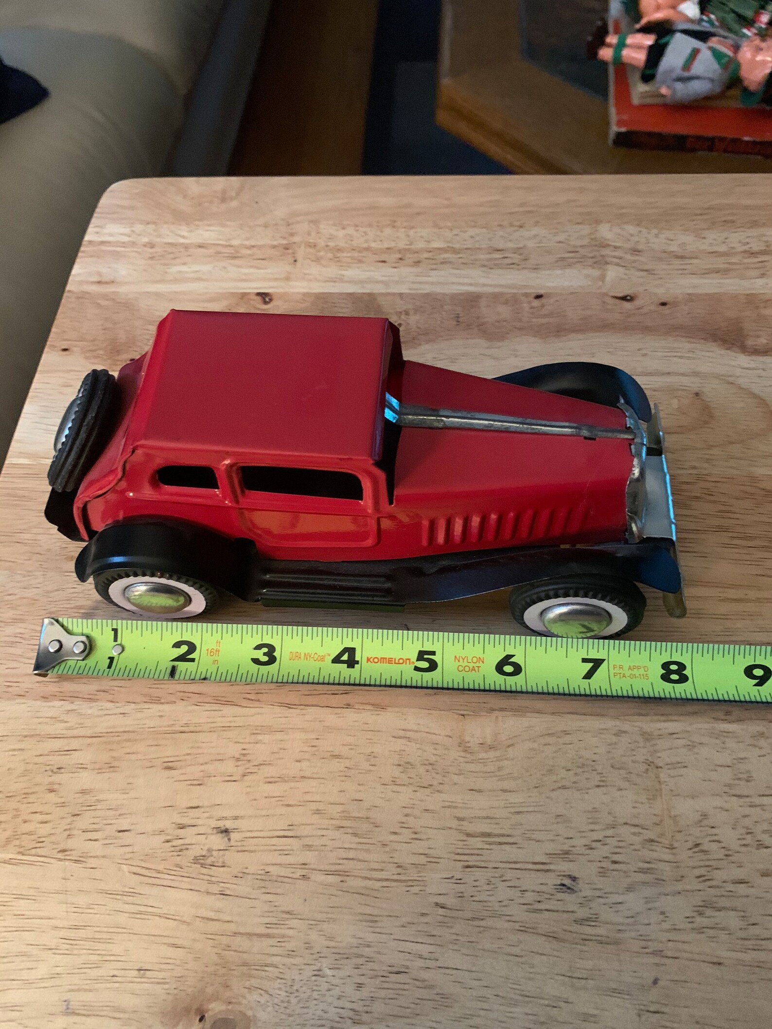 Vintage Reproduction Tin Hot Rod Red and Black Rubber Tires Made in ...