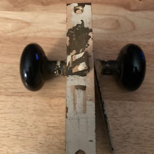 1930s Skeleton Key Lock Set With Black Porcelain Door Knobs as - Etsy