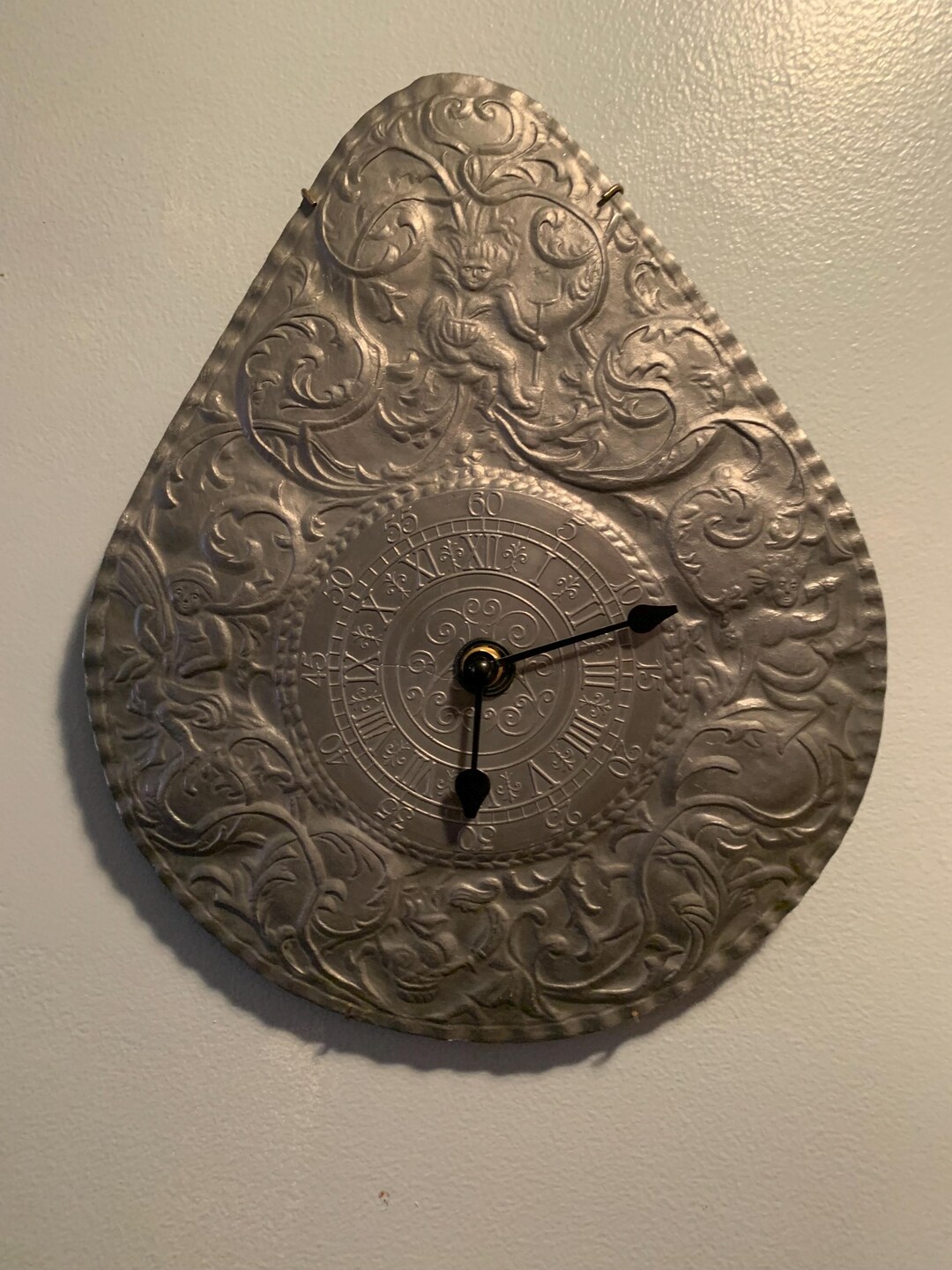Vintage 1970s Handmade Pewter Clock, Made in Germany - Etsy