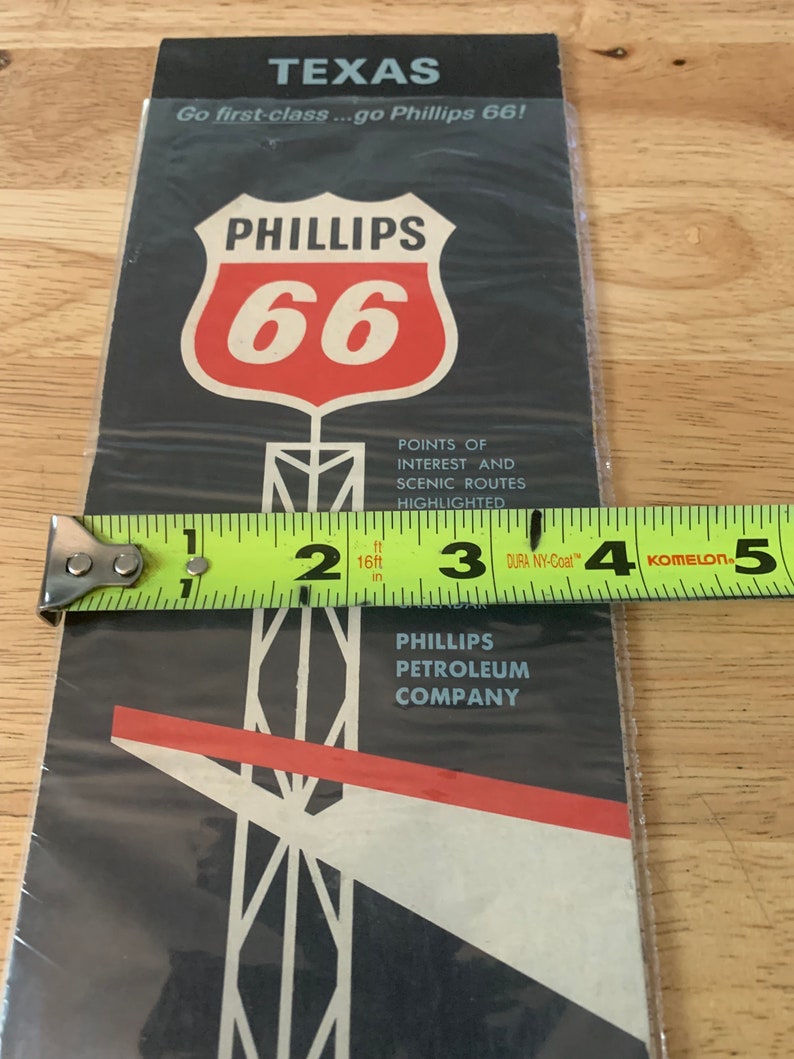 Vintage 1970s Phillips 66 Texas Rd. Map - Etsy