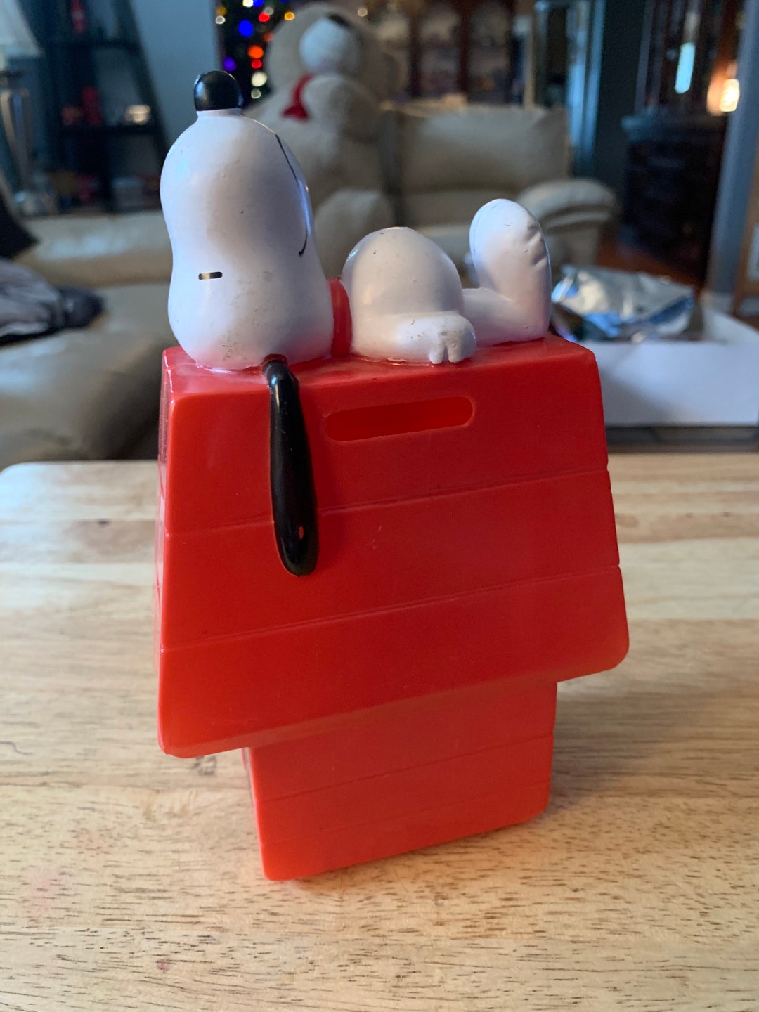 Vintage 1970s Plastic Snoopy Piggy Bank - Etsy
