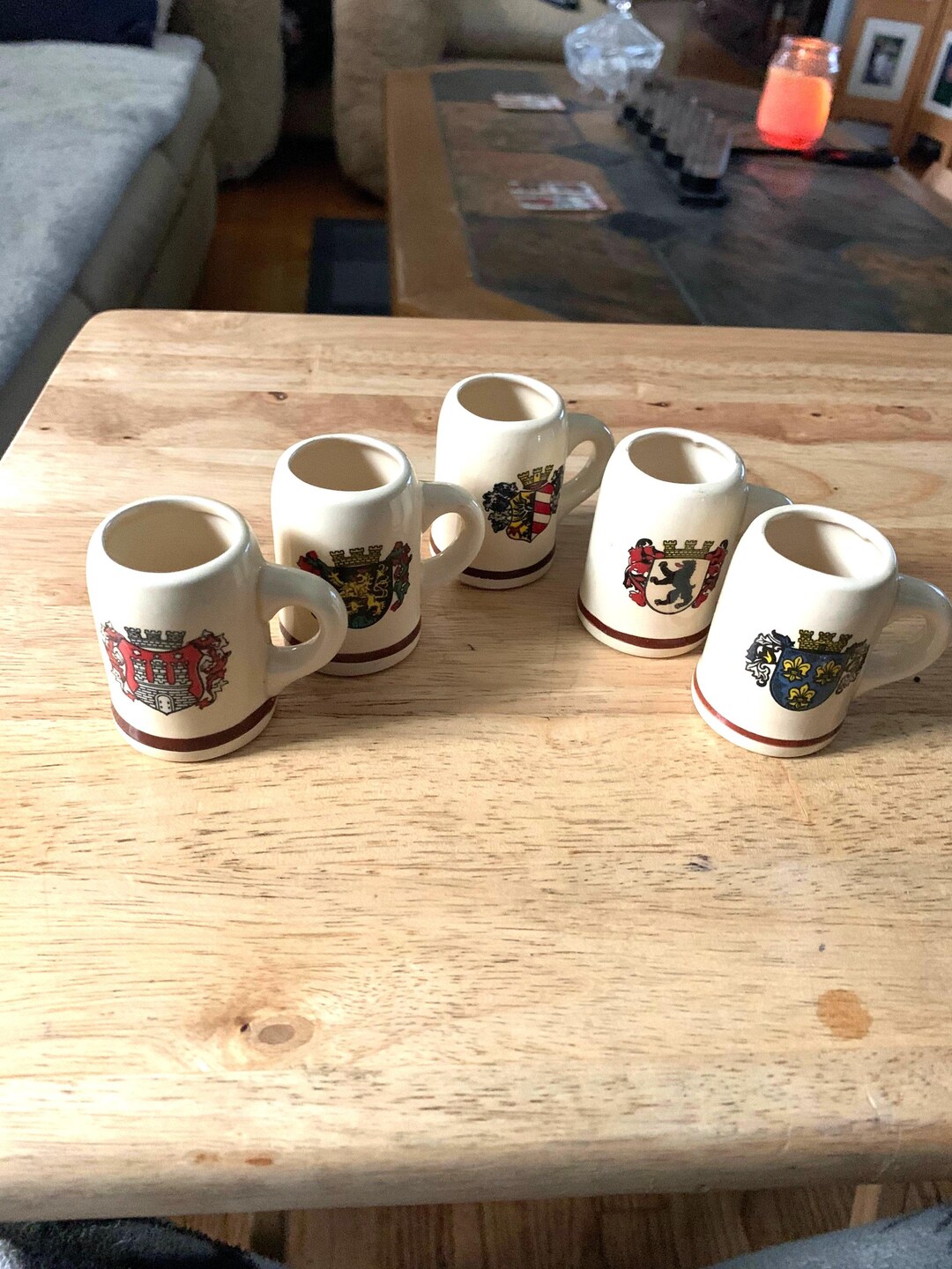 Vintage Five Mini Beer, Steins With German Shields, Made in Japan - Etsy