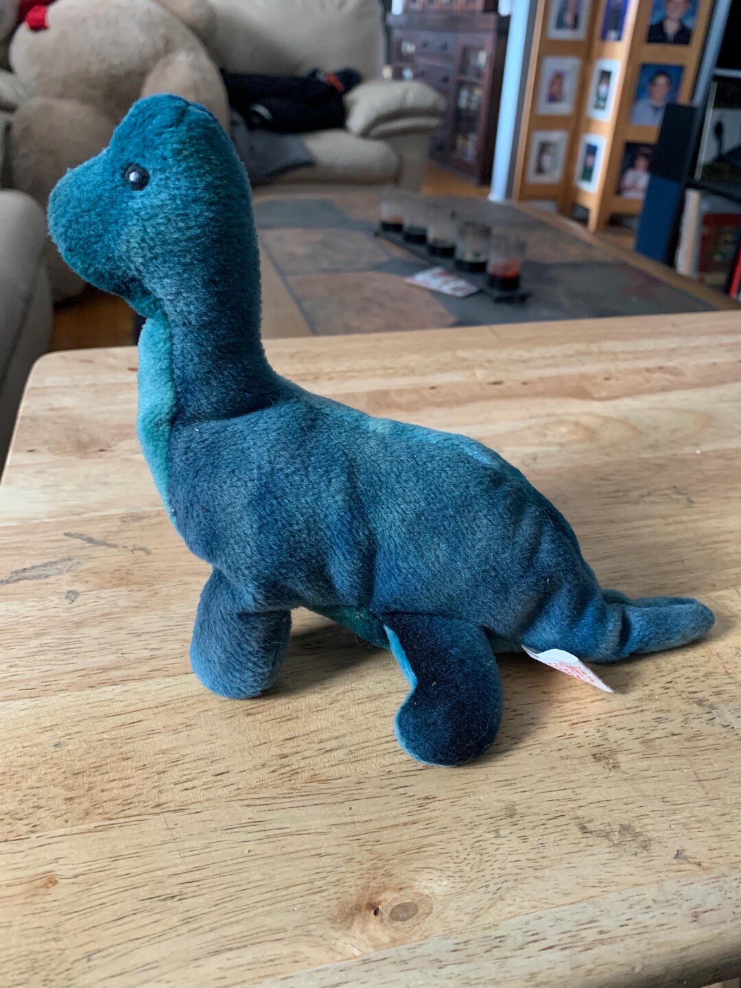 Original Rare 1995 TY Beanie Baby Bronty the Brontosaurus Dinosaur 1st ...
