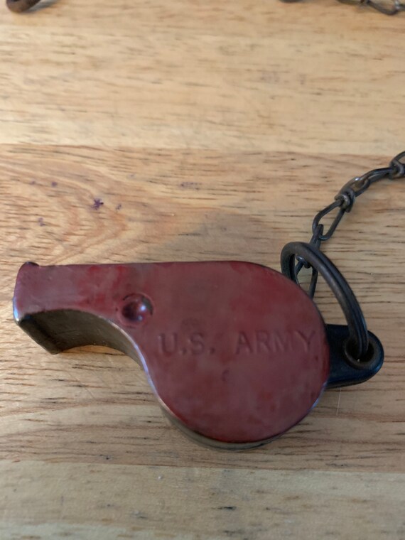 World War II US Army Whistle With Chain No Cracks or Chips - Etsy