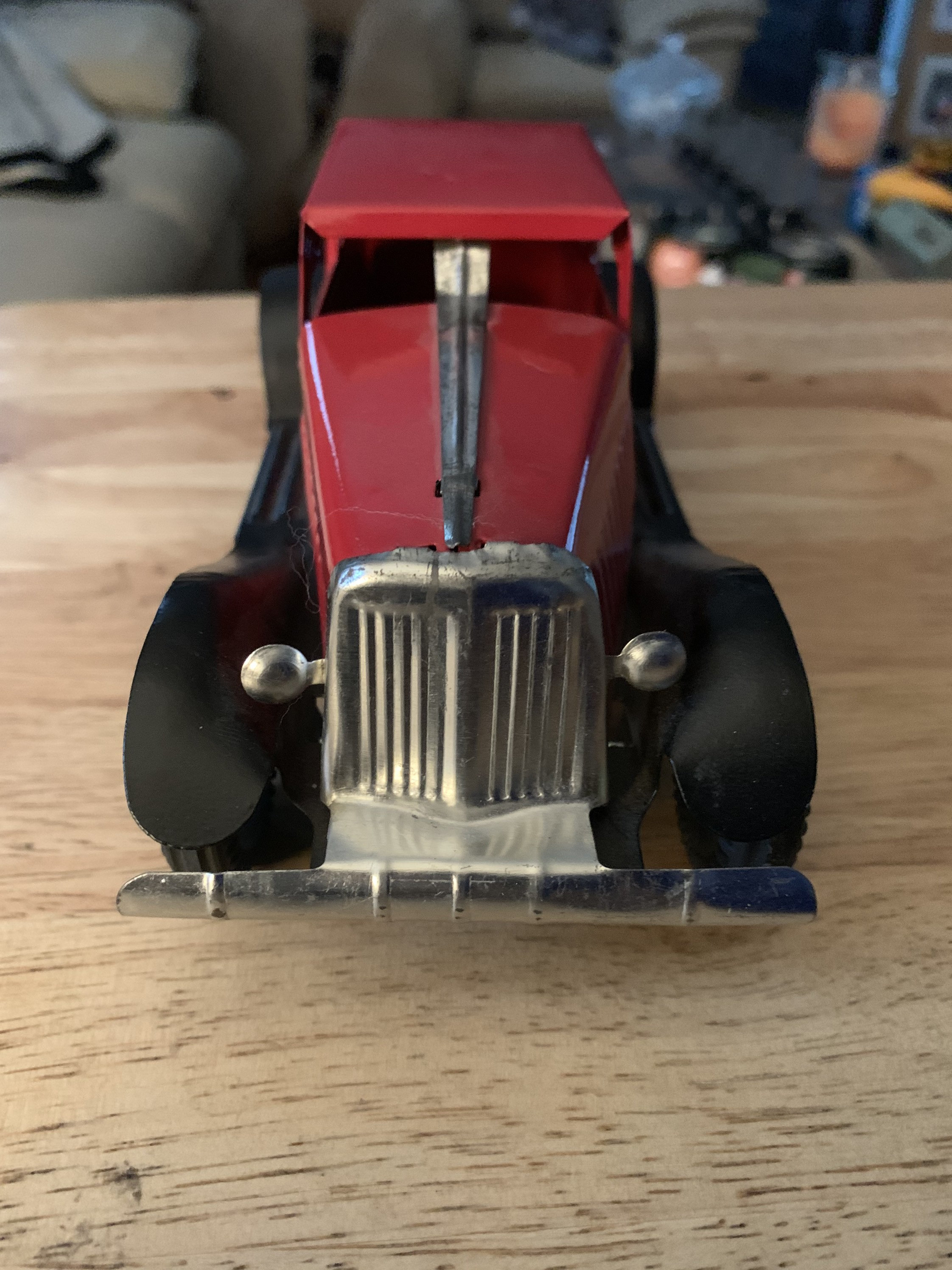 Vintage Reproduction Tin Hot Rod Red and Black Rubber Tires Made in ...