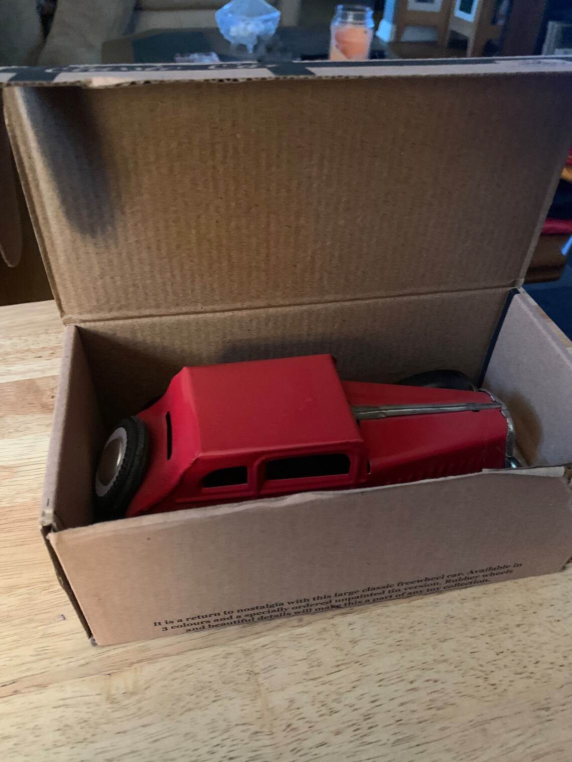 Vintage Reproduction Tin Hot Rod Red and Black Rubber Tires Made in ...