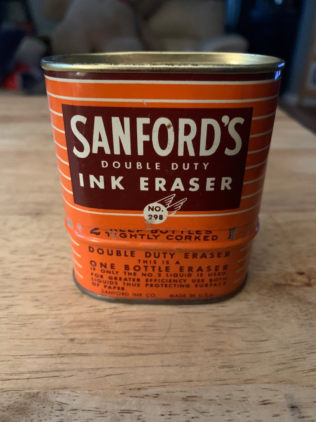 Vintage 1950s, Metal Tin, Sanfords Ink Eraser - Etsy