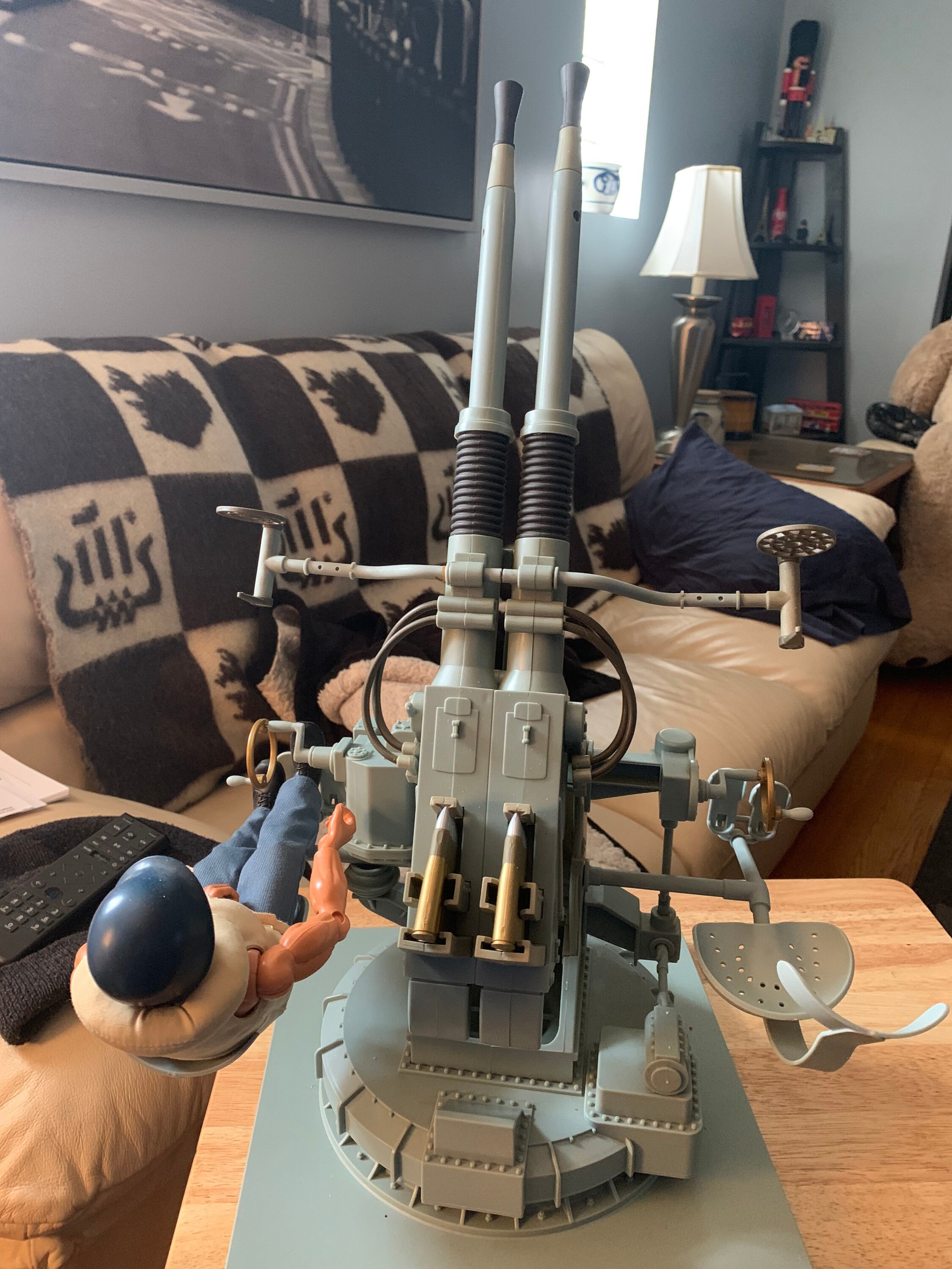 Vintage Hasbro, 12 Inch G.I. Joe Navy Gunner Twin Mount Anti-aircraft ...