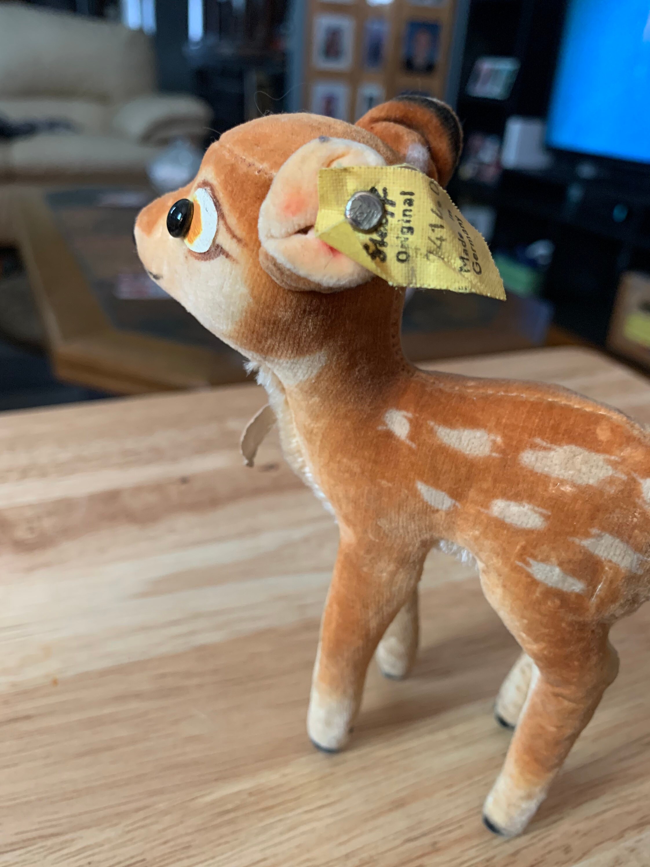 1960s Steiff Stuffed Animal Bambi Tags and Button Intact Except the ...
