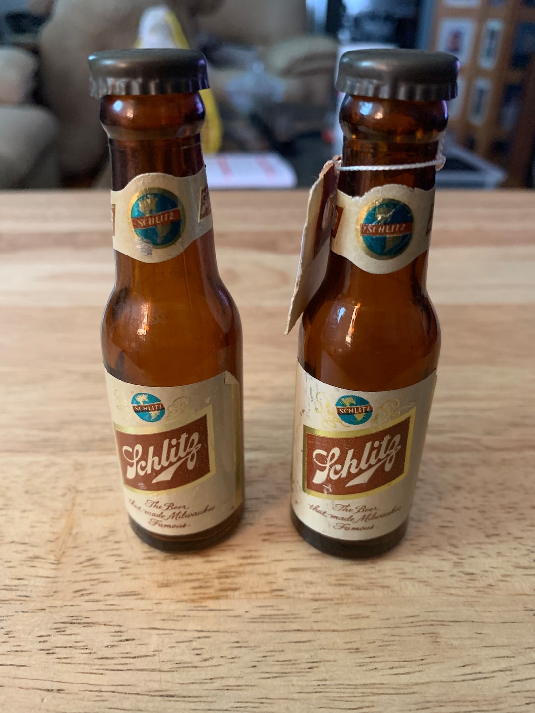 One Set Vintage Schlitz, Beer, Bottles, Salt, and Pepper Shakers - Etsy