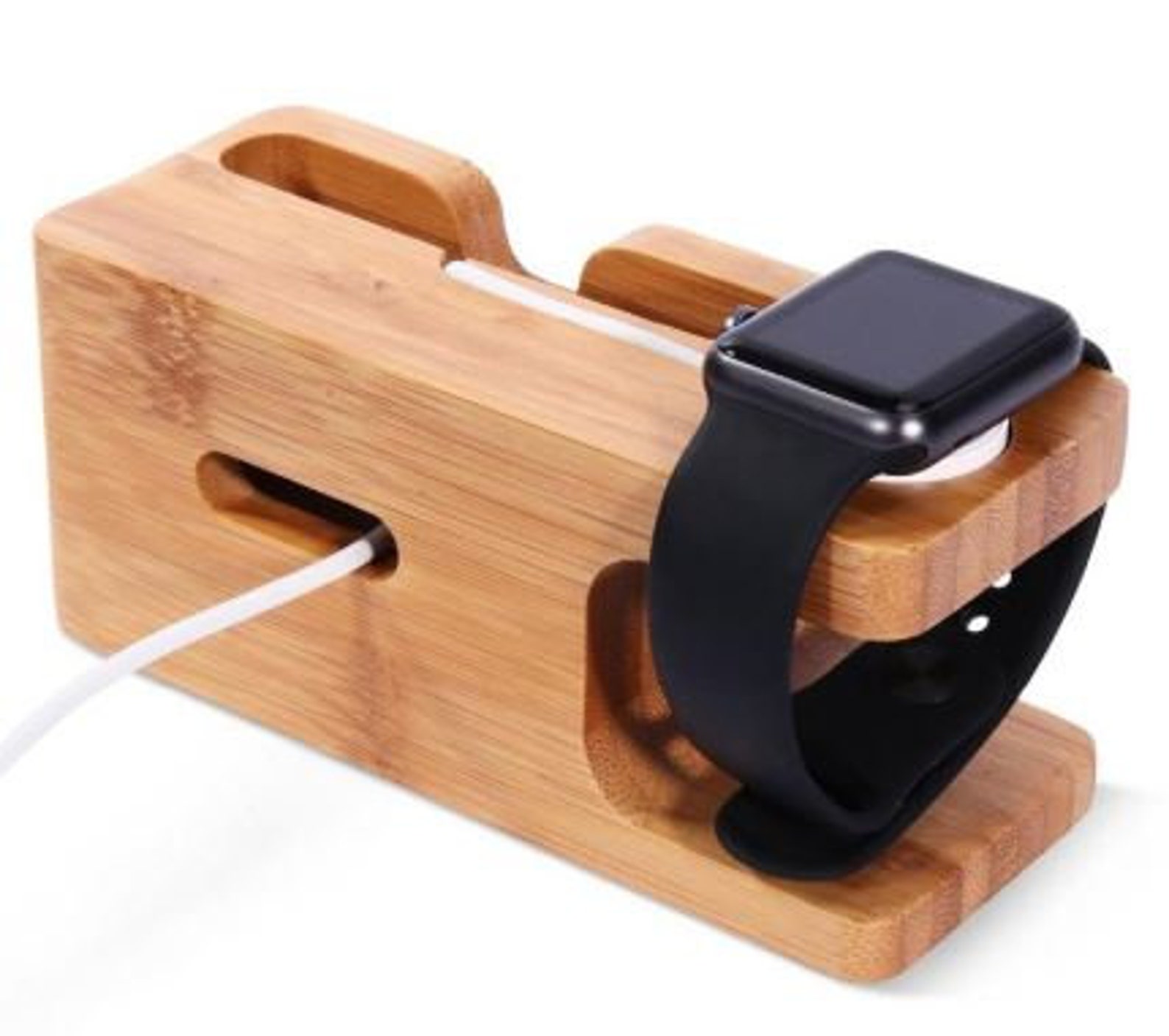 Wooden Bamboo Docking Station Nightstand Valet Bamboo Phone - Etsy