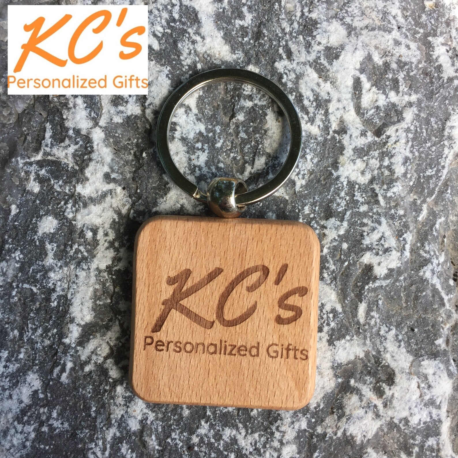 Laser Engraved Personalized Wooden Key Chain With Company Logo and ...
