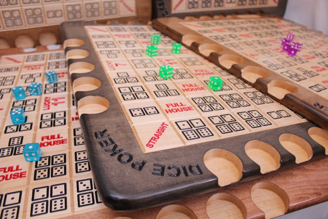 Dice Poker Solid Maple Game Board - Etsy Canada