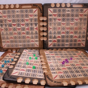 Dice Poker Solid Maple Game Board - Etsy Canada