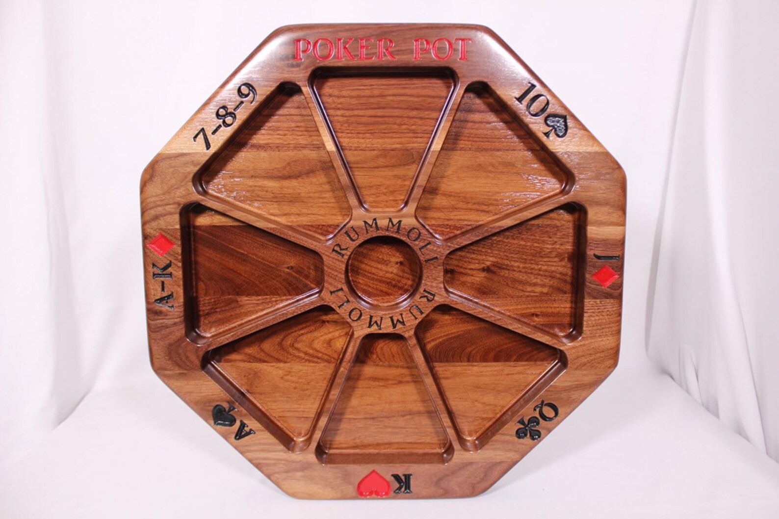Deep Pocket Rummoli Board With Lazy Susan Base - Etsy