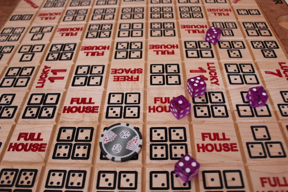 Dice Poker Solid Maple Game Board - Etsy Canada