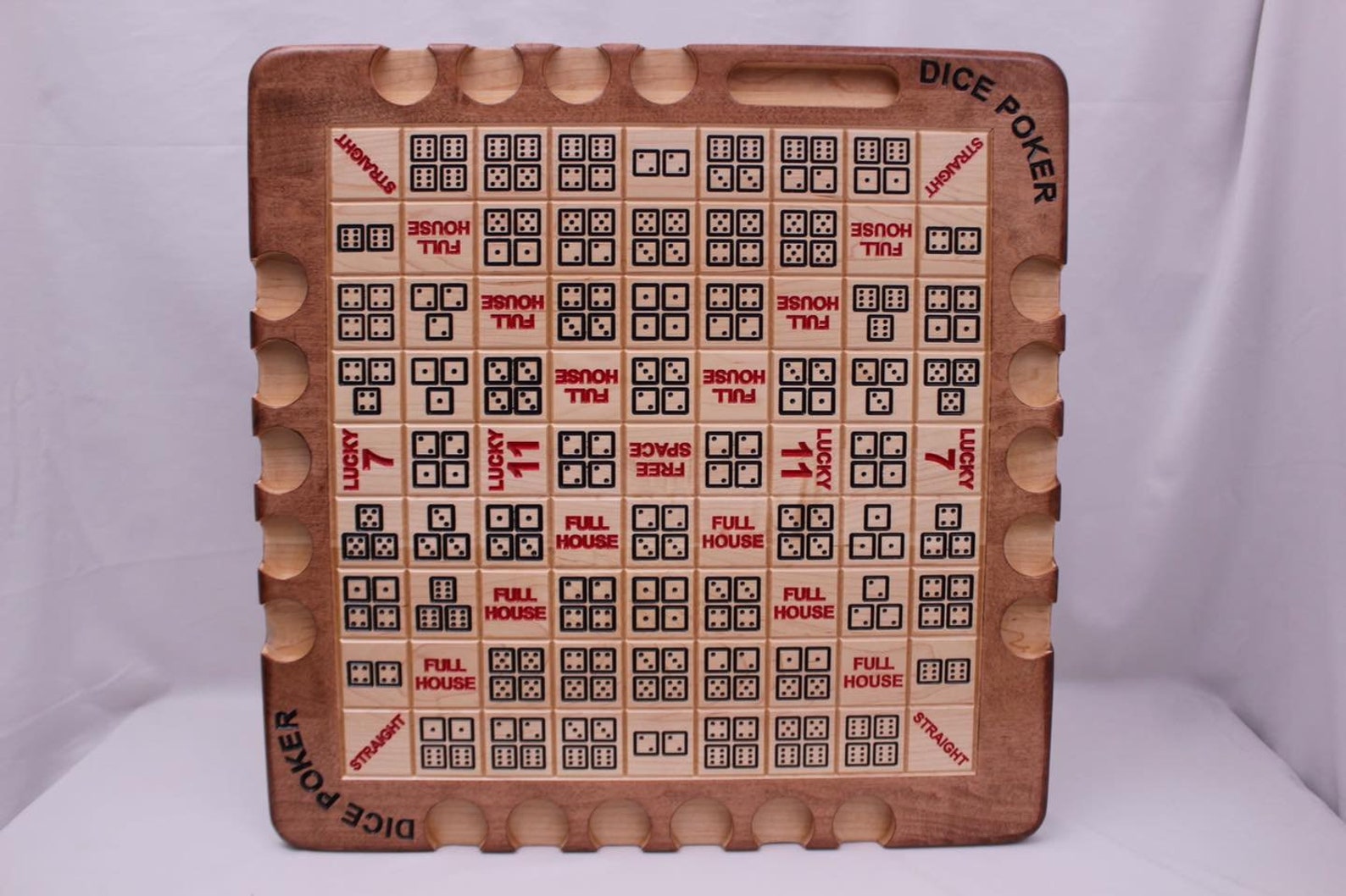 Dice Poker Solid Maple Game Board - Etsy Canada