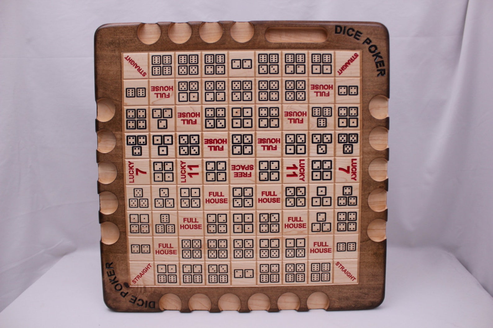 Dice Poker Solid Maple Game Board - Etsy Canada