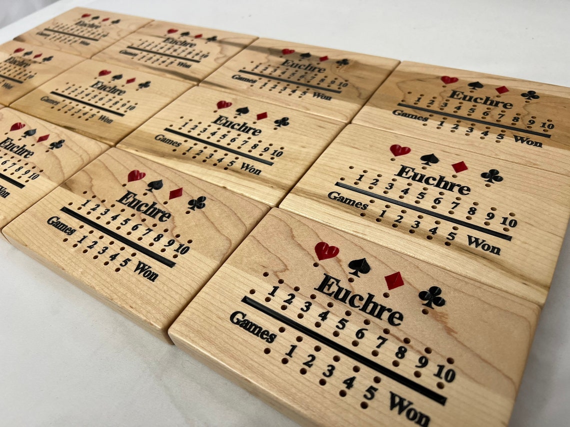 Euchre Score Keeping Counter Boards With Peg Storage - Etsy UK