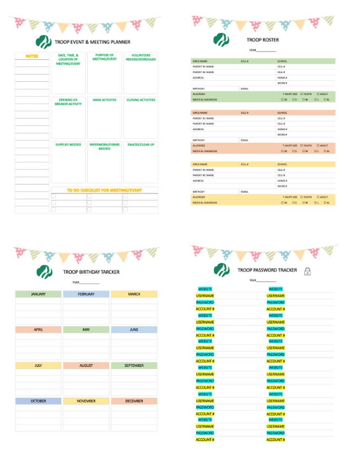 Girl Scout Leader Binder Templates - Etsy